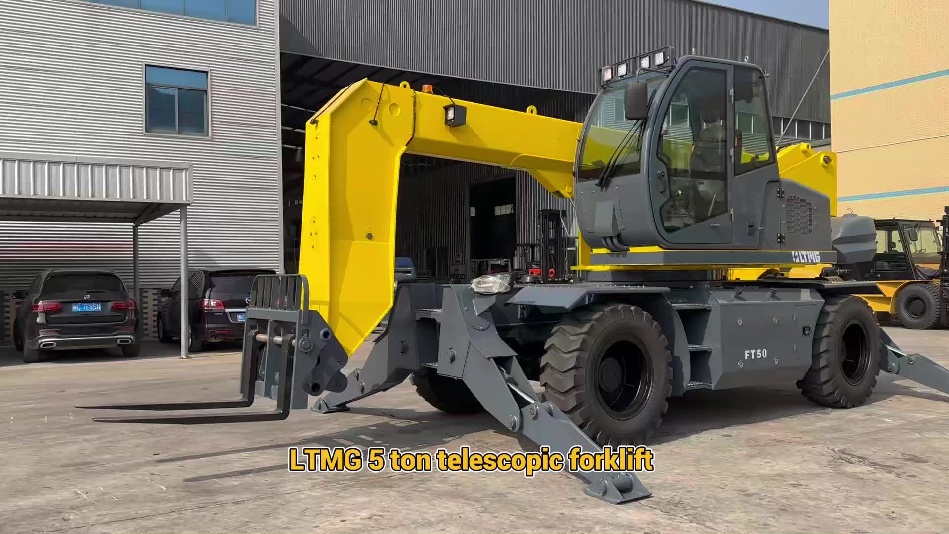 Telescopic Boom Crane Telehandler 5 Ton 5000kg 17m Telescopic Forklift ...