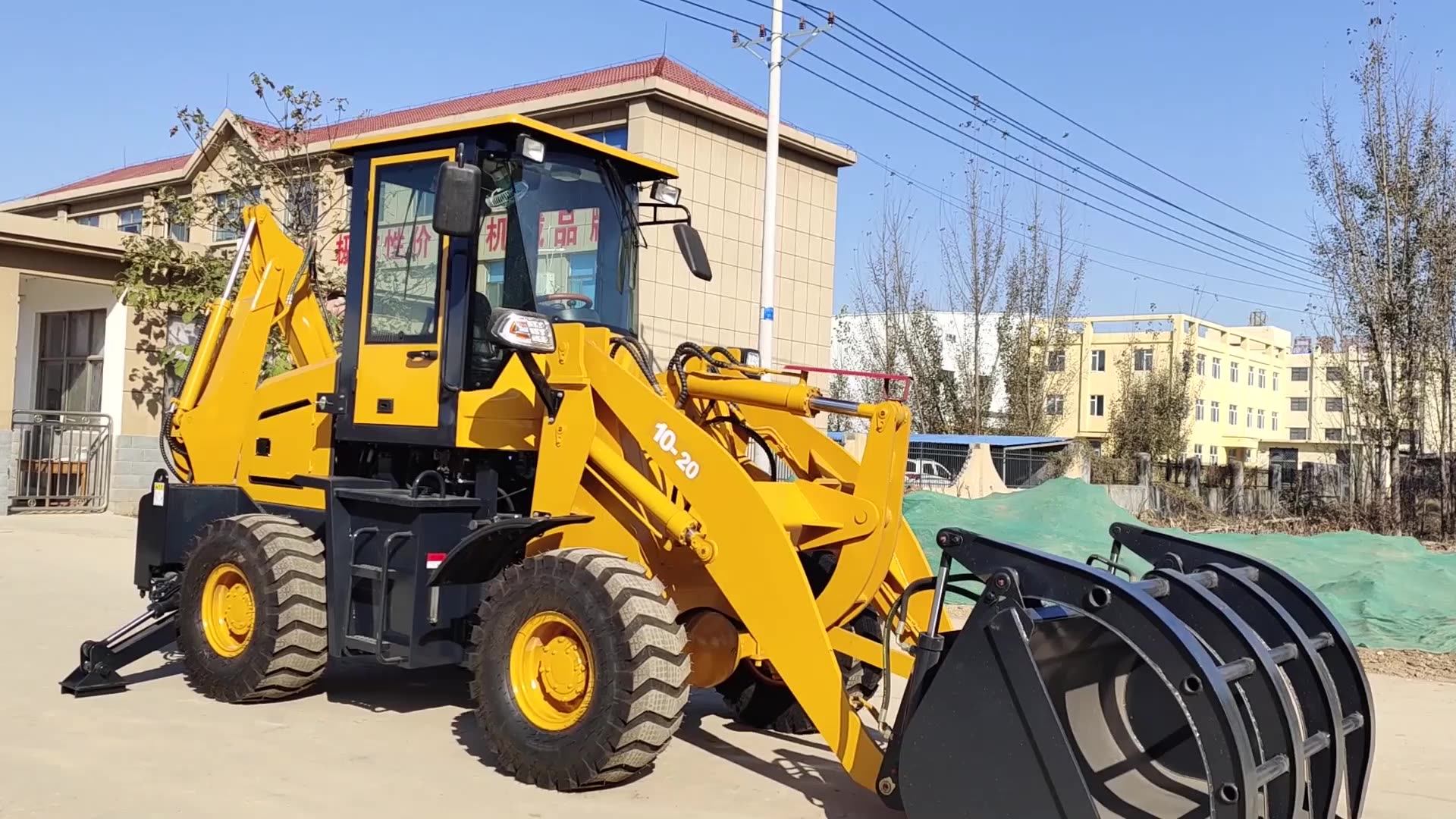 Min Used Multifunctional Wheel Backhoe Excav Loaders With Mower ...