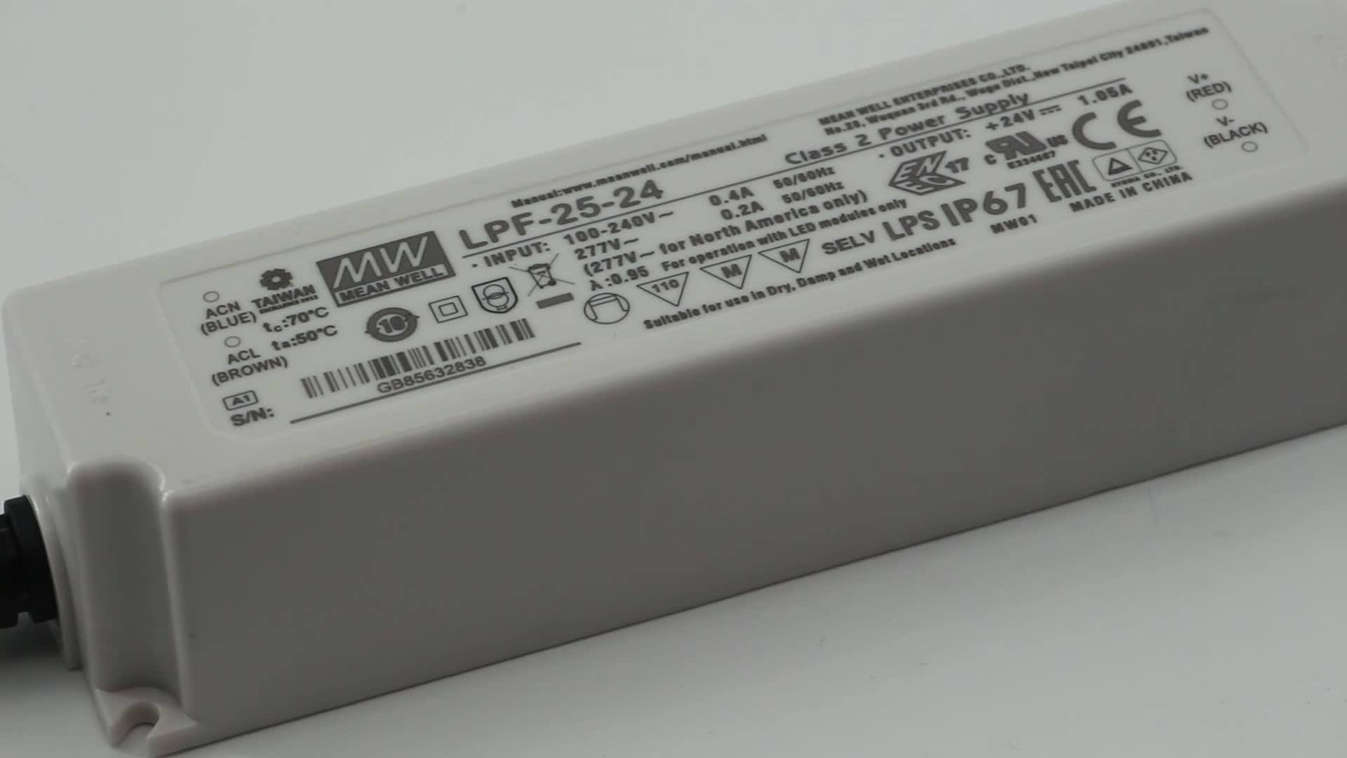 Meanwell Waterproof Ip67 16w Transformer 220v To 48v Lpf-16d-48 Led ...