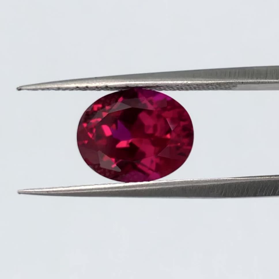 Oval Lab Grown Ruby Corundum Hydrothermal Synthetic Ruby Stone Lab ...