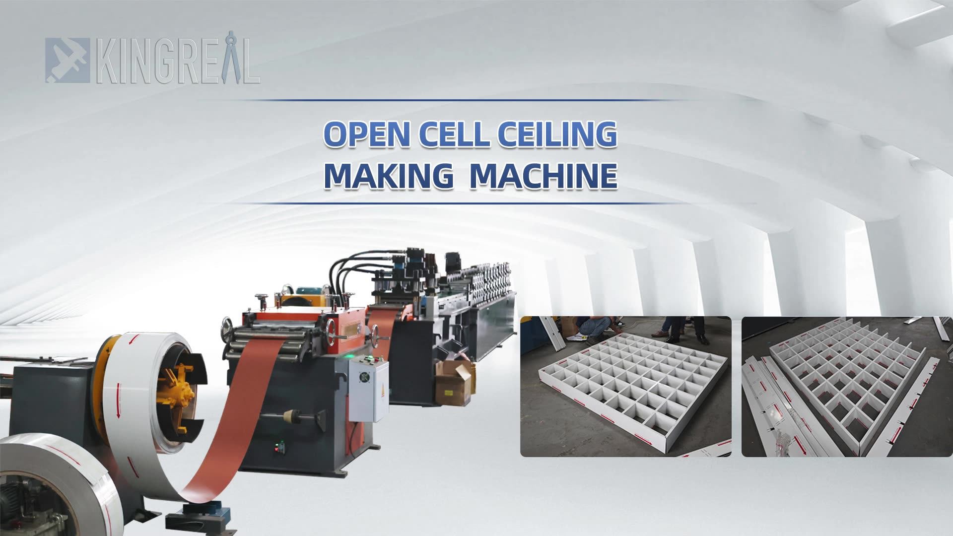 Open Cell Ceiling Roll Forming Production Line Multiple Size Suspended ...