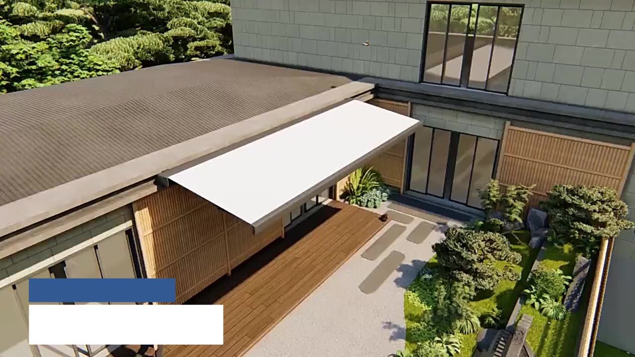 Folding Awning Patio Manual Telescopic Foldable Awning Canopy Motorized ...