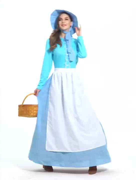 Cartoon Character Farm Cosplay Fresh Field Style Blue Maid Dress ...
