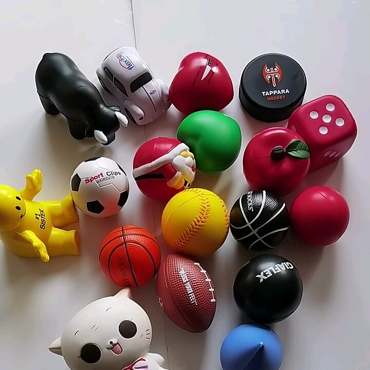 Hand Squeezable Pu Foam Baseball Shape Stress Ball 63mm Custom Logo ...