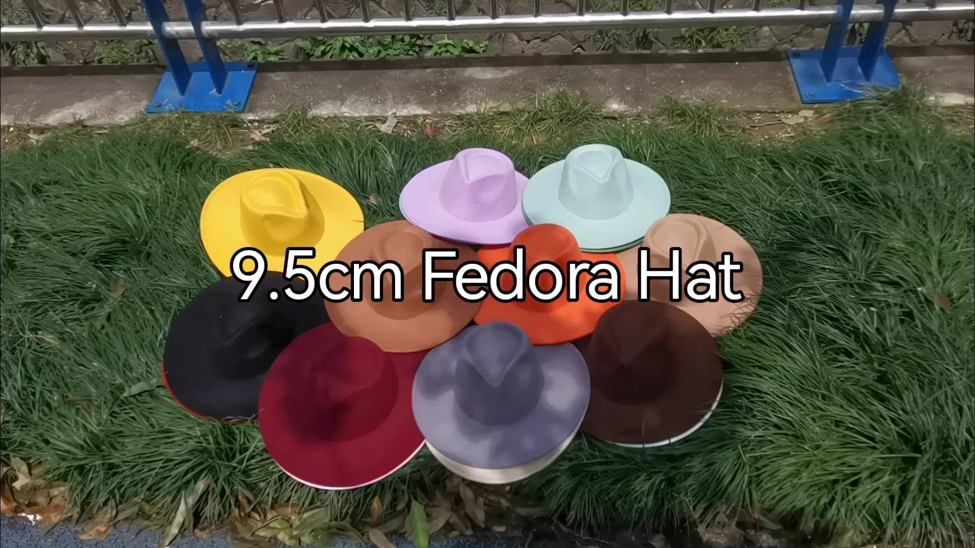 9.5cm Wide Brim Big Fedora Hat Heart Top Fedora Wide Brim For Man Women ...