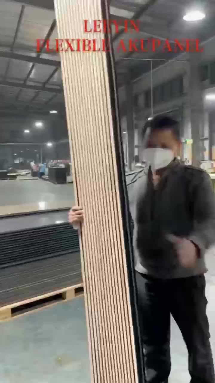 Akupanel 3 Side Interior Wall Paneling Slat Wooden Acoustic Panel Wall ...