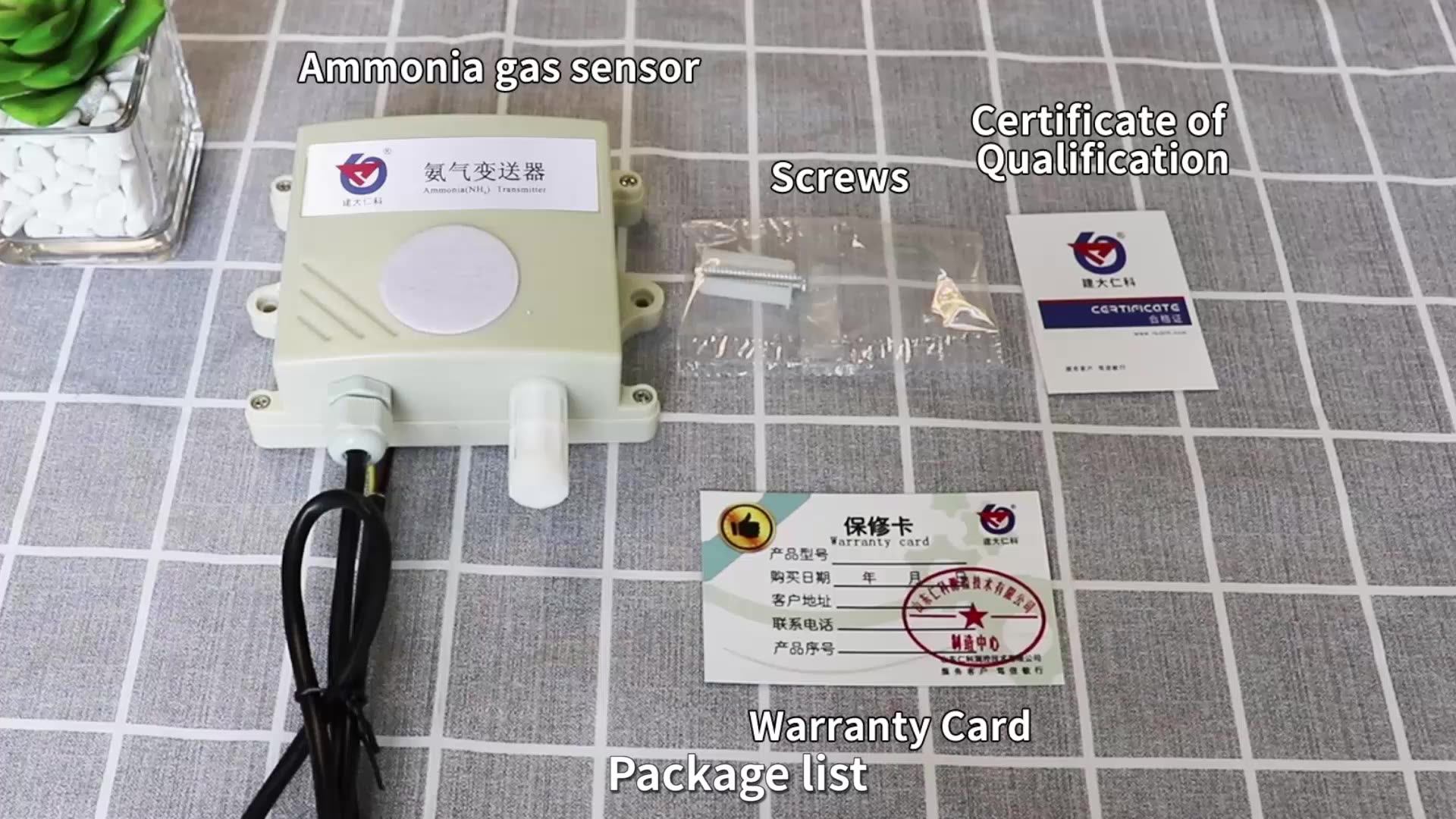 Renke Gas Sensor Enclosure 4-20ma 0-5v 0-10v Rs485 Ammonia Gas Sensor ...