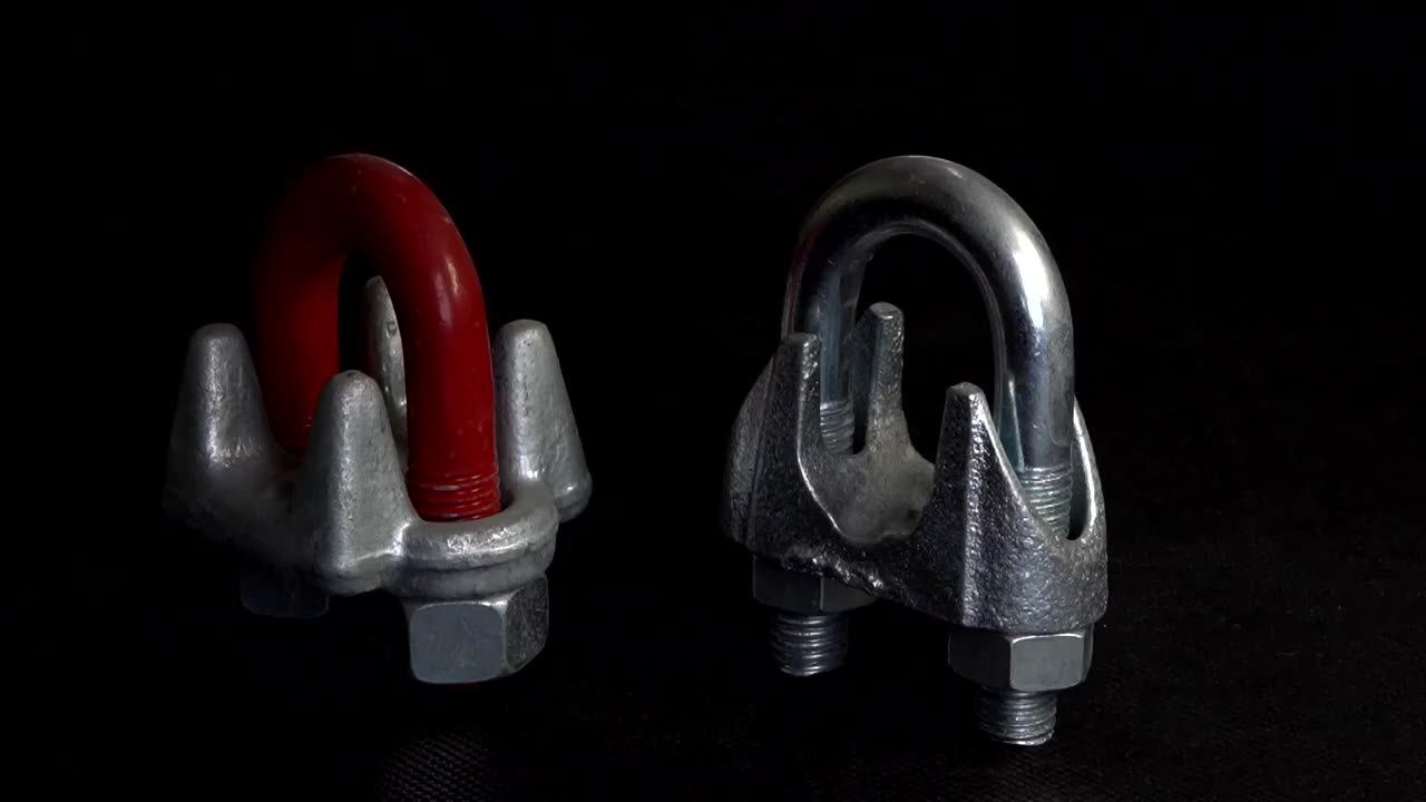 Us Type Drop Forged Galvanized G450 Wire Rope Clip With Red Pin - Buy ...