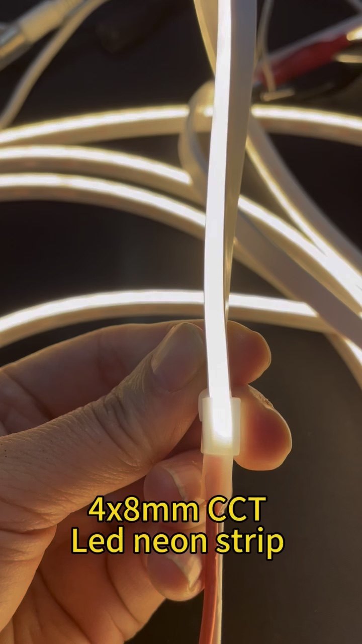 5cm Cuttable Linear Led Strip Waterproof Ip67 12w/m 4mm 4x8mm Cct 2700 ...