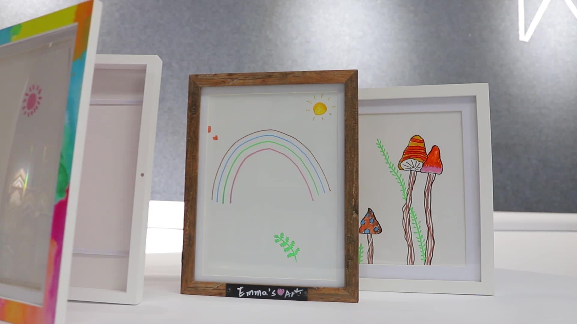 Simple Magnetic Flip Frame Storage Wooden Photo Frame A4 Home Creative ...