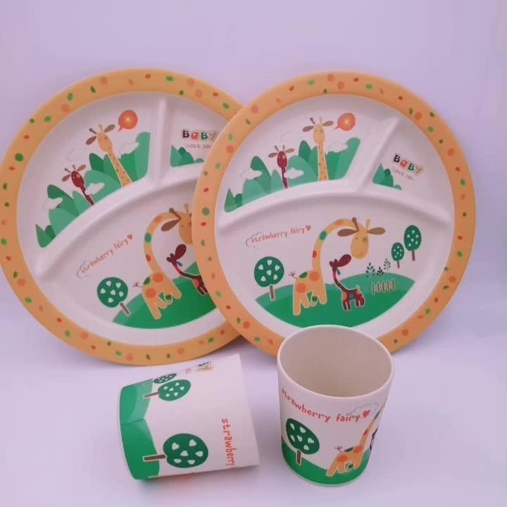 Customized Printing Melamine Pla Kids Round Plate - Buy Melamine Plate ...