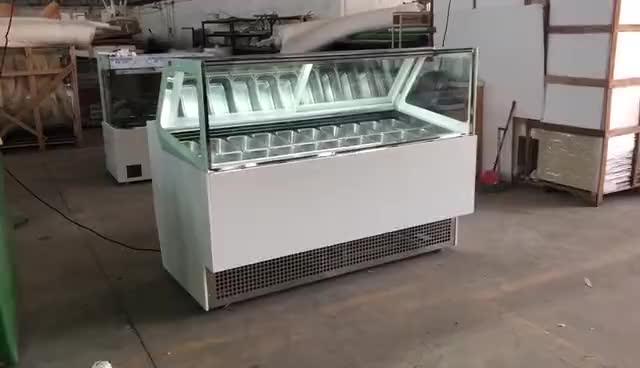 22 Pans Gelato Cooler Ice Cream Trolley Showcase - Buy Ice Cream ...
