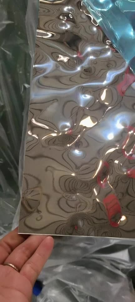Aluminum Water Ripple Sheet Pvd Coated Decorative Sheet Embossed ...