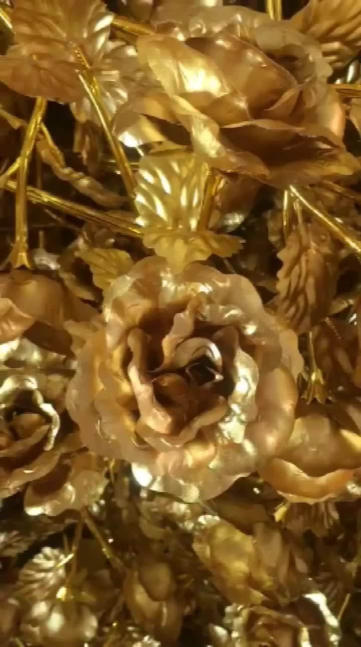 Valentine's Day Gift Gold Rose 24k Gold Leaf Creative Roses For Lover ...