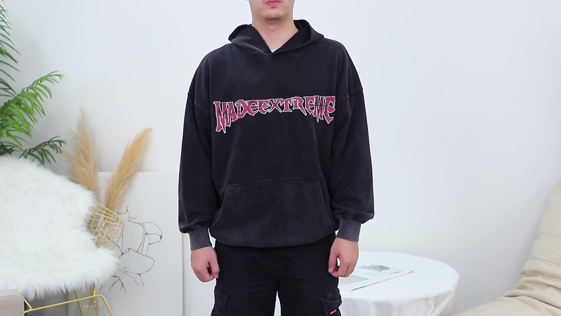 Custom Men Oversize Heavyweight Zipper Hoodie French Terry 450gsm Drop ...