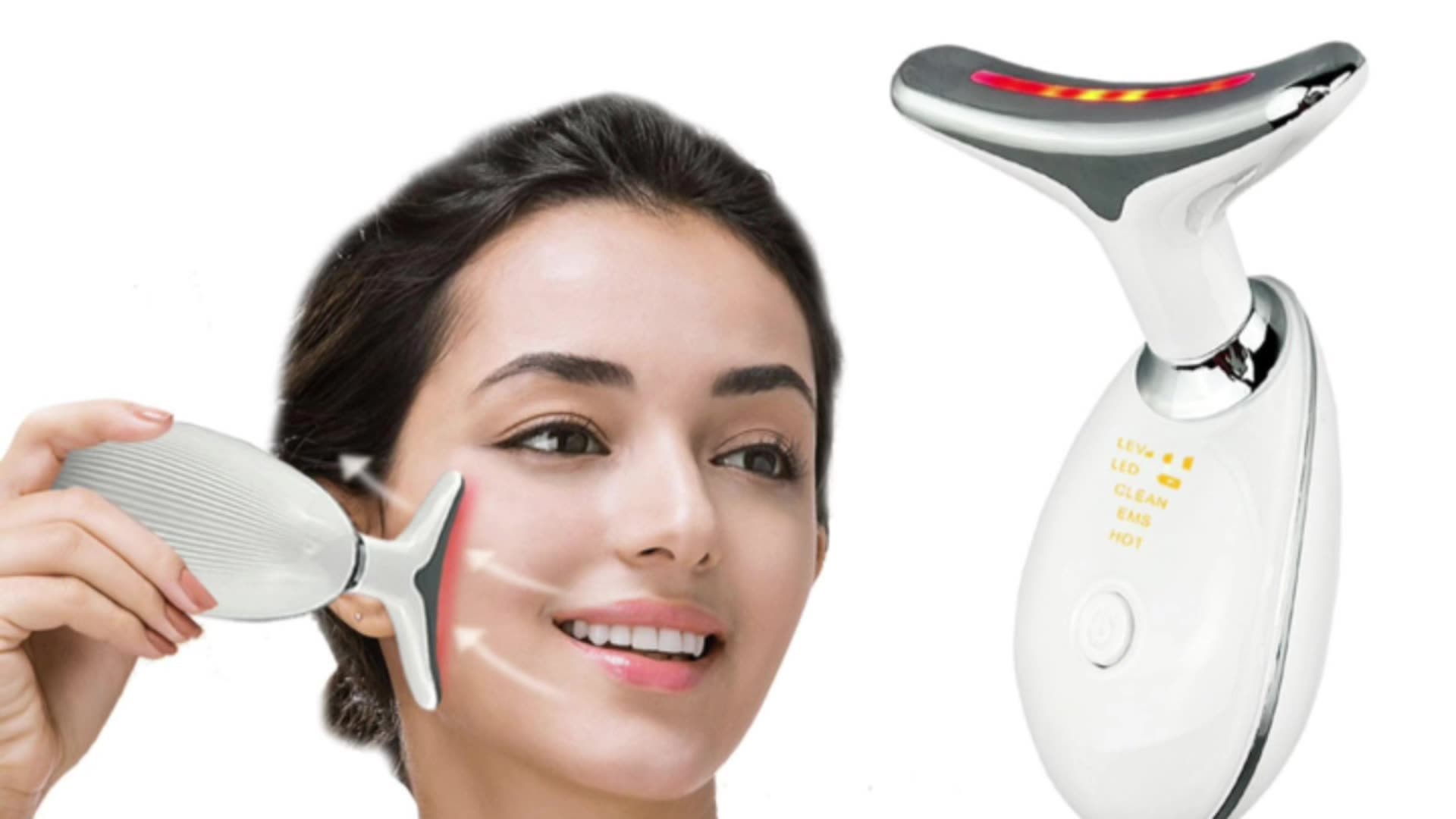Custom Ems Face Neck Massager Double Chin Vibration Facial Tightening