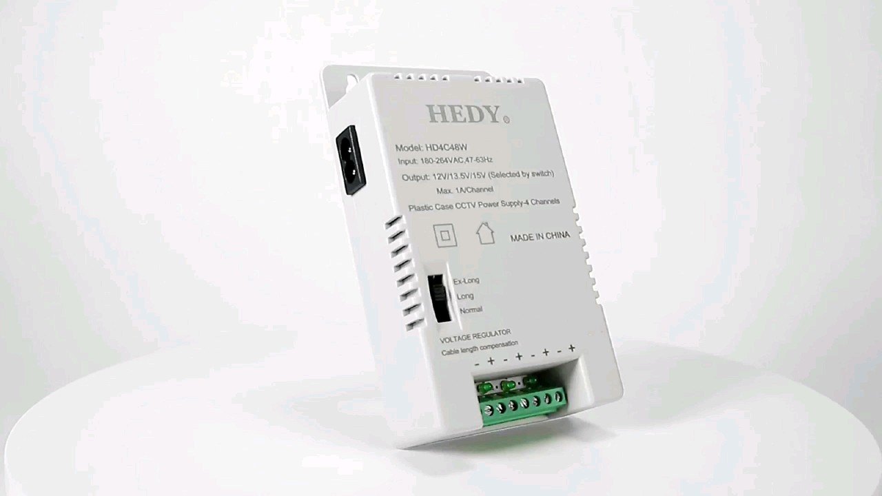 8 Channel Power Supply 12v/13.5v/15v Dc Output 60w Cctv Smps With Cable ...