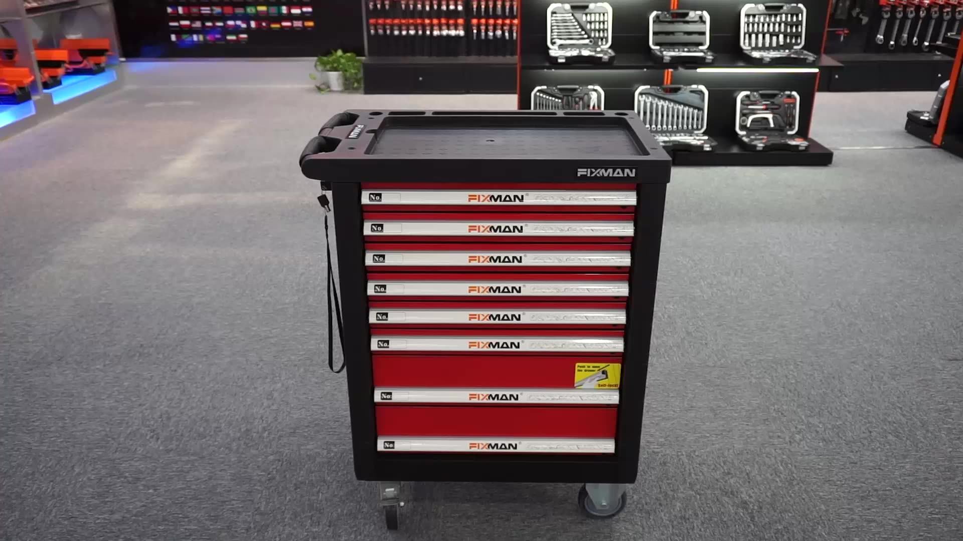 Fixman 7 Drawer Steel Garage Mechanic Tool Storage Roller Box Cabinet ...