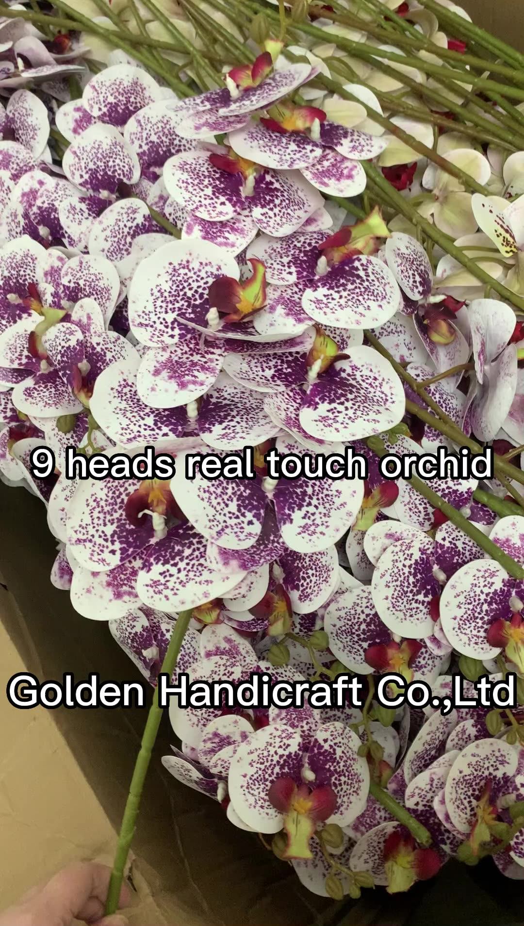 Real Touch Orchid Flowers 9 Heads Soft Latex Flowers Orchids Real Touch ...
