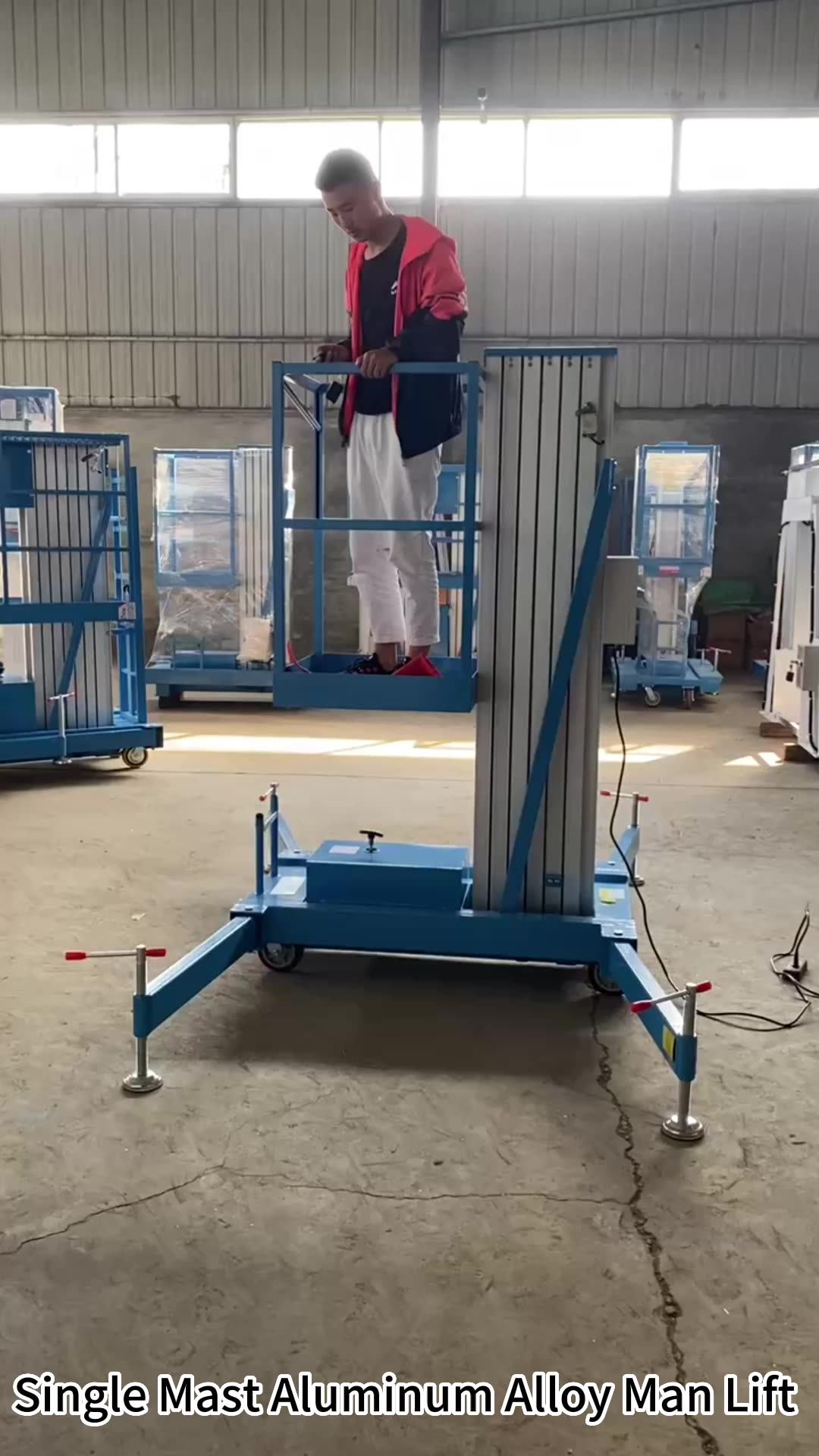 Hot Sale 10m Portable Vertical Hydraulic Ladder Two Mast Electric Man ...