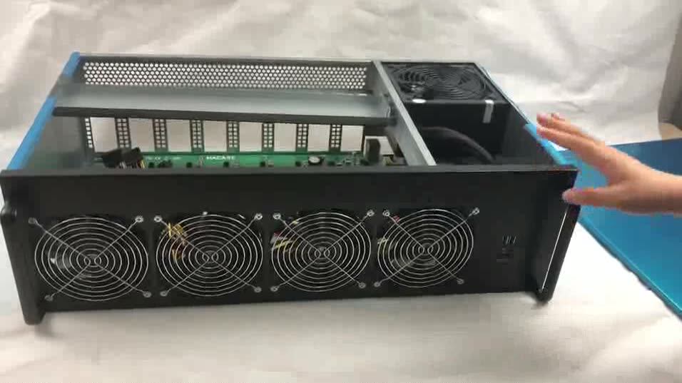 4w9 4u 8gpu Miner Rig Ethereum Case Full Set For Gpu Mining Riserless ...