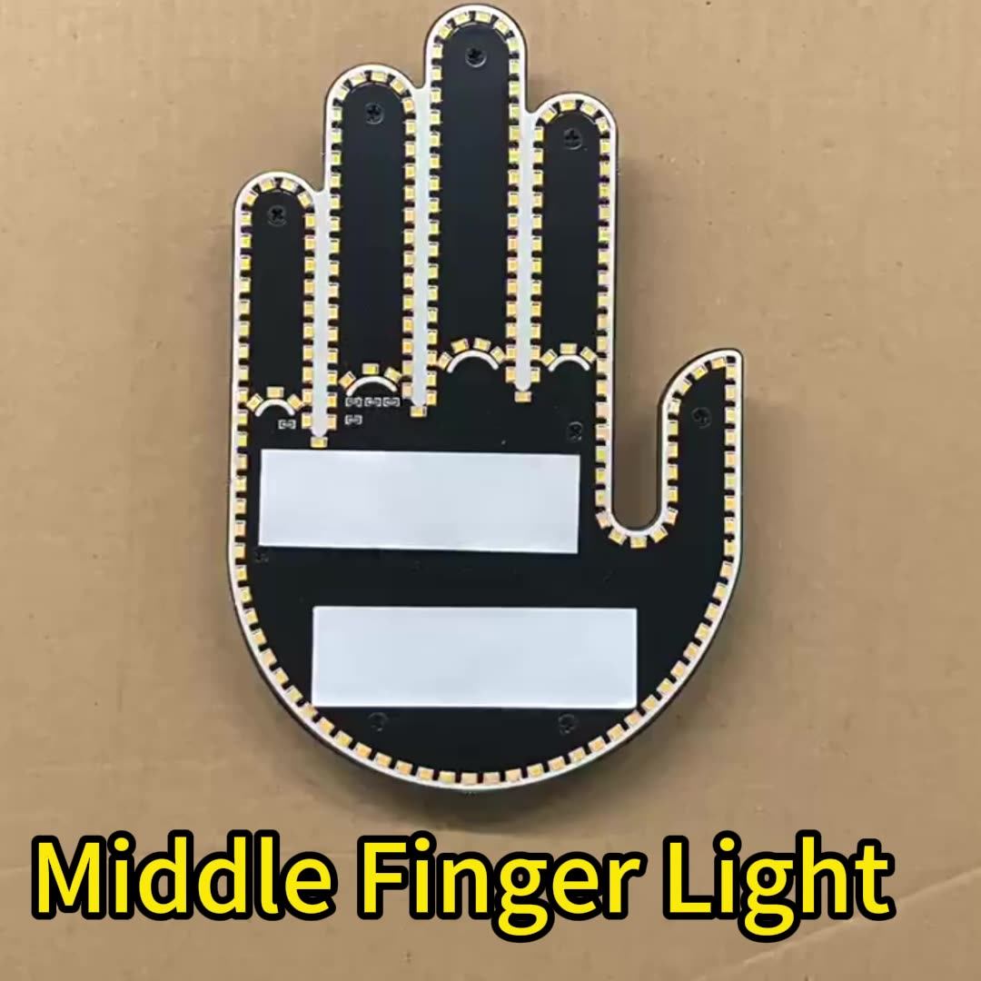 Three Models Middle Finger Light Auto Car Suv Interior Rear Windshield ...
