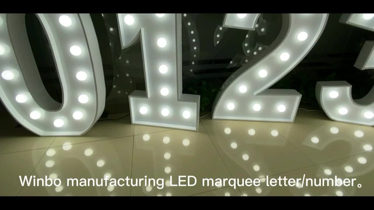 Manufacturer Customized 3ft 4ft 5ft Waterproof Giant Light Up Numbers ...