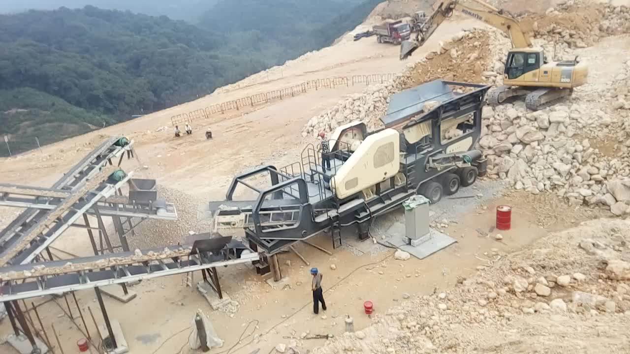 Mobile Impact Crusher +mobile Vibrating Screen/granite/mining/gold ...