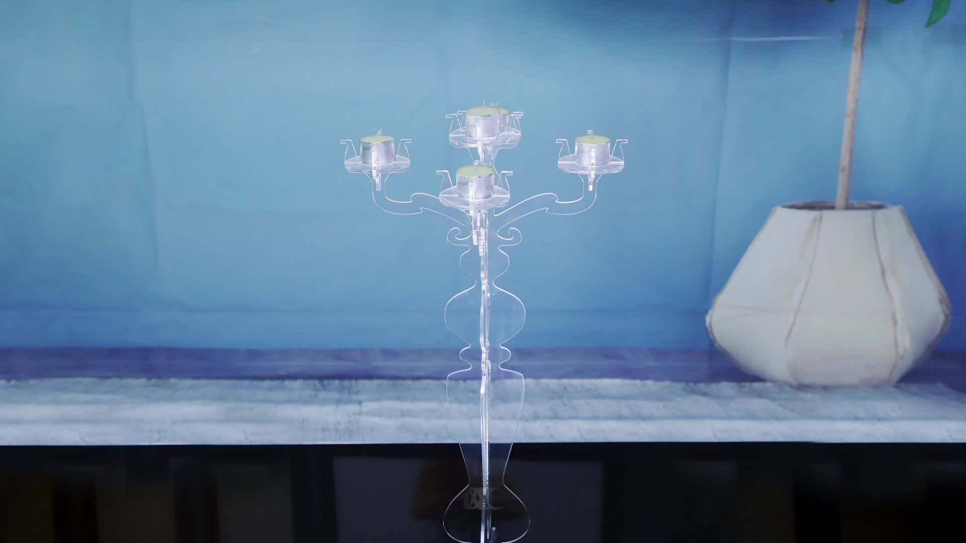 New Style Lucite Crystal Candelabra Candle Holder Stand For Wedding ...