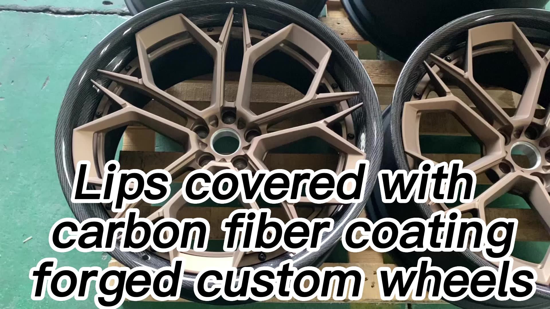 Gvichn Brand 6061-t6 Aluminum Alloy Car Wheels Lips Covered With Carbon Fiber Coating Forged ...
