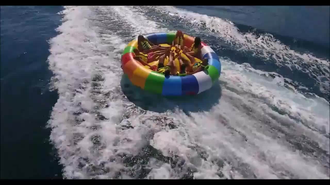 Customized Pvc Inflatable Crazy Ufo Towable Disco Rotating Gyro Boat ...