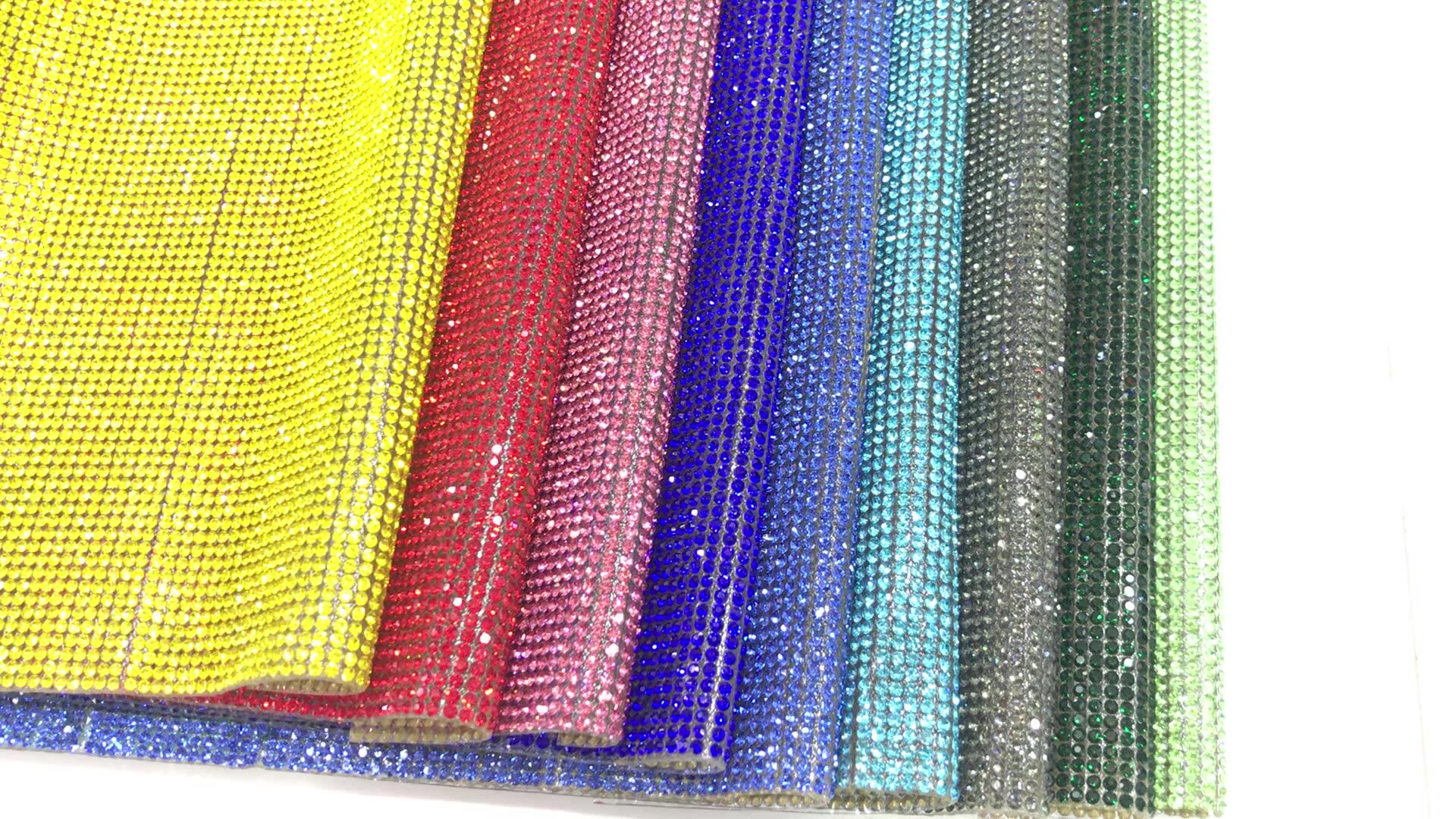 Fashion Bling Bling 24*40cm Ab Color Crystal Mesh Roll Hot Fix ...