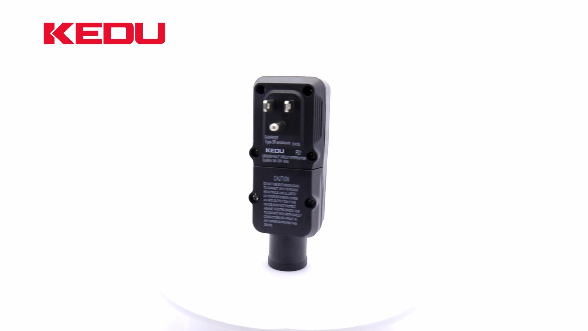 Kedu Pd1 Us Plug 5-15p 2p+pe 120v 15a Alci Gfci With Ce Ul Approved ...
