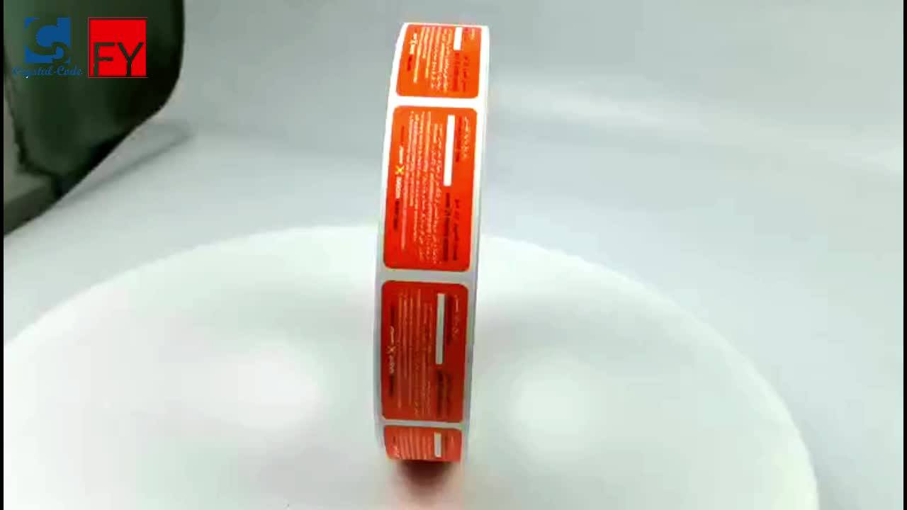 Custom Anti-tamper Labels Printing Adhesive Destructible Asset Serial ...