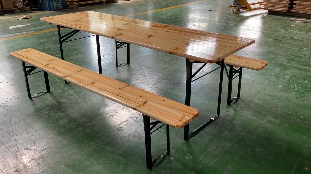 6ft Foldable Garden Beer Table And Benches - Buy 5ft Beer Table Set ...