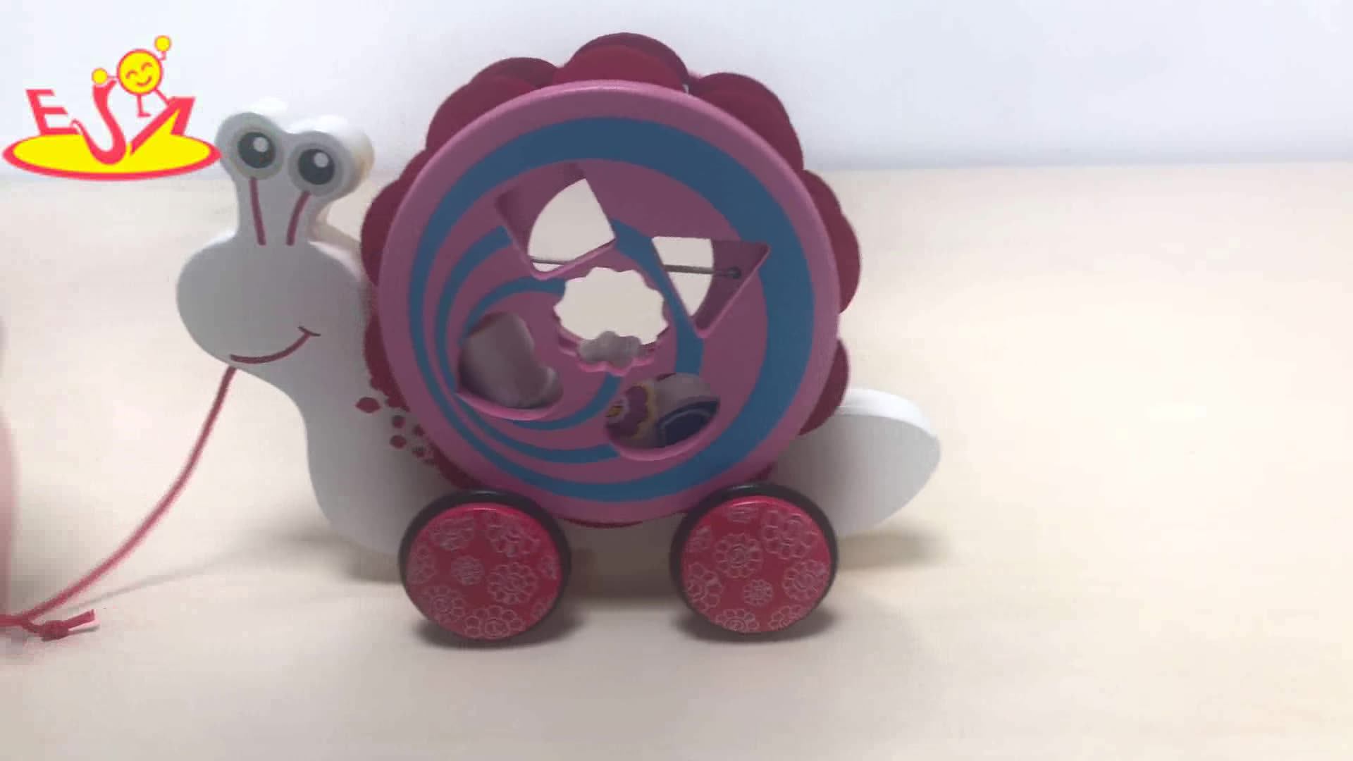 Top Sale Preschool Wooden Snail Pull Toy For Kids W05b203 - Buy Snail ...