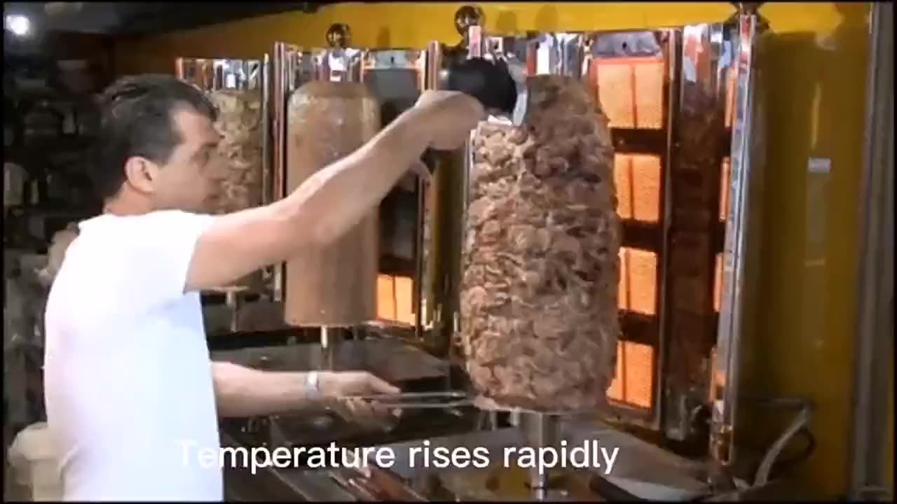 Vertical Gas Automatic Rotating Doner Kebab Machine Single Headed ...