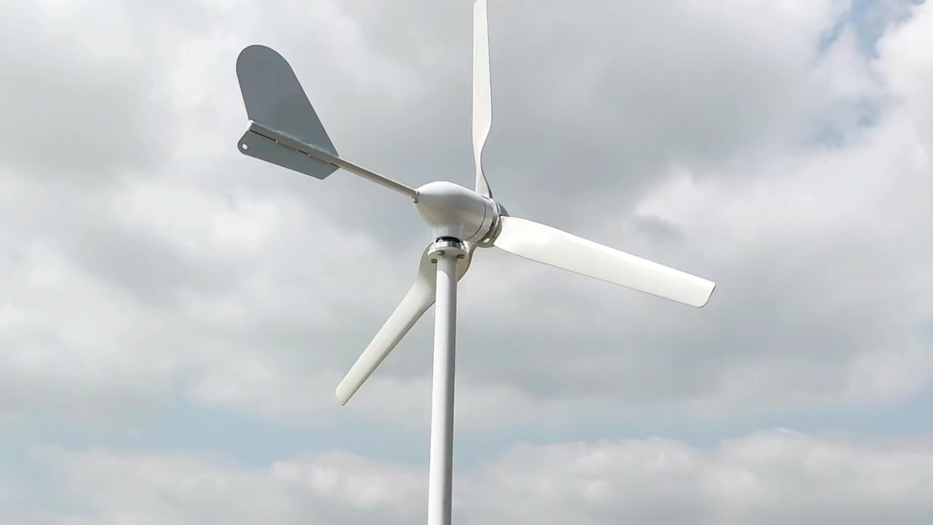 3000w 4000w 5000w Free Energy Big Windmill Horizontal Wind Turbine ...