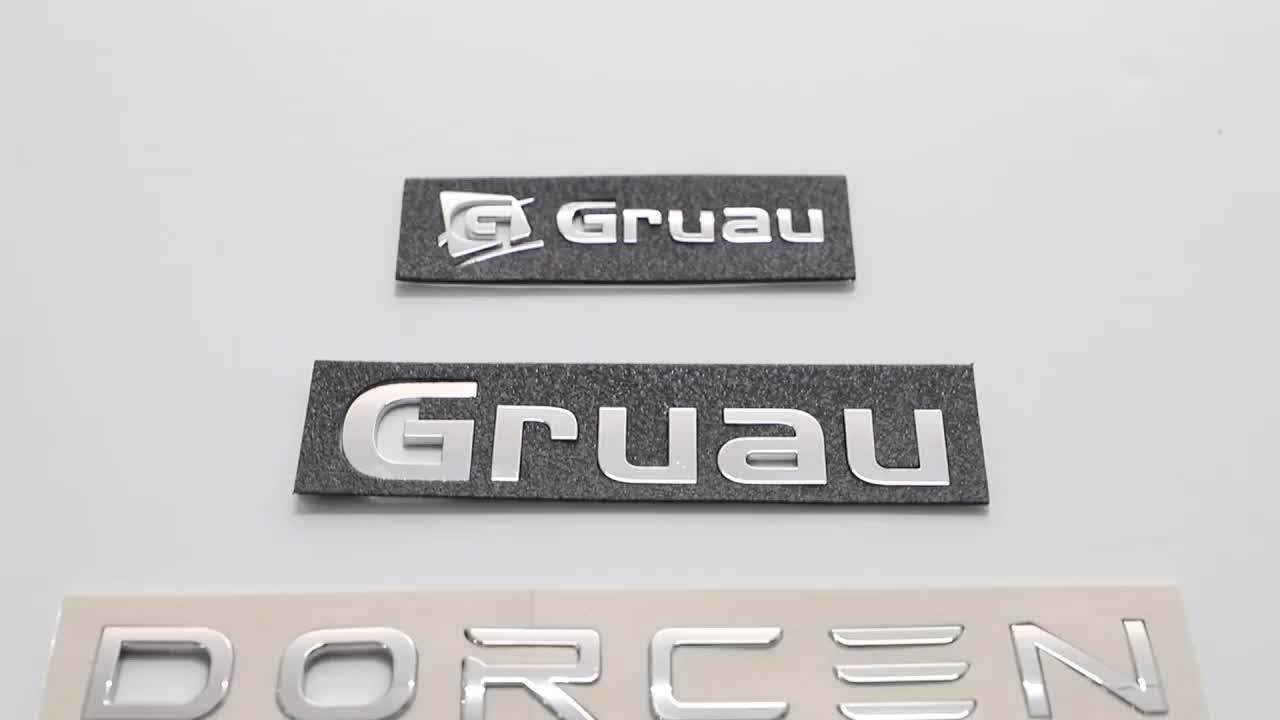Custom Silver 3d Self Adhesive Abs Plastic Car Chrome Letters Car Logo ...