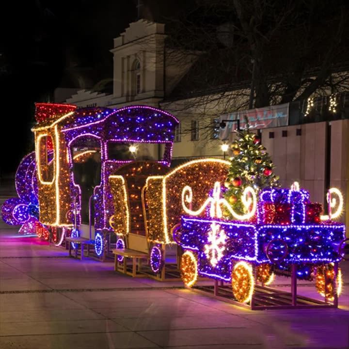 Commercial Huge Outdoor Led Lighted Christmas Train Large Outdoor ...