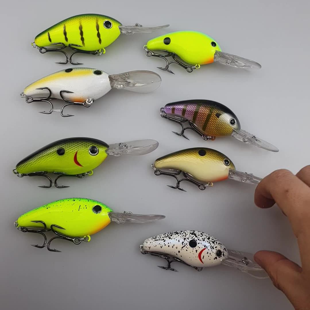22g/30g Pro 5xd/6xd Deep Diving 5-7m Crankbaits Curved Bills Fishing ...