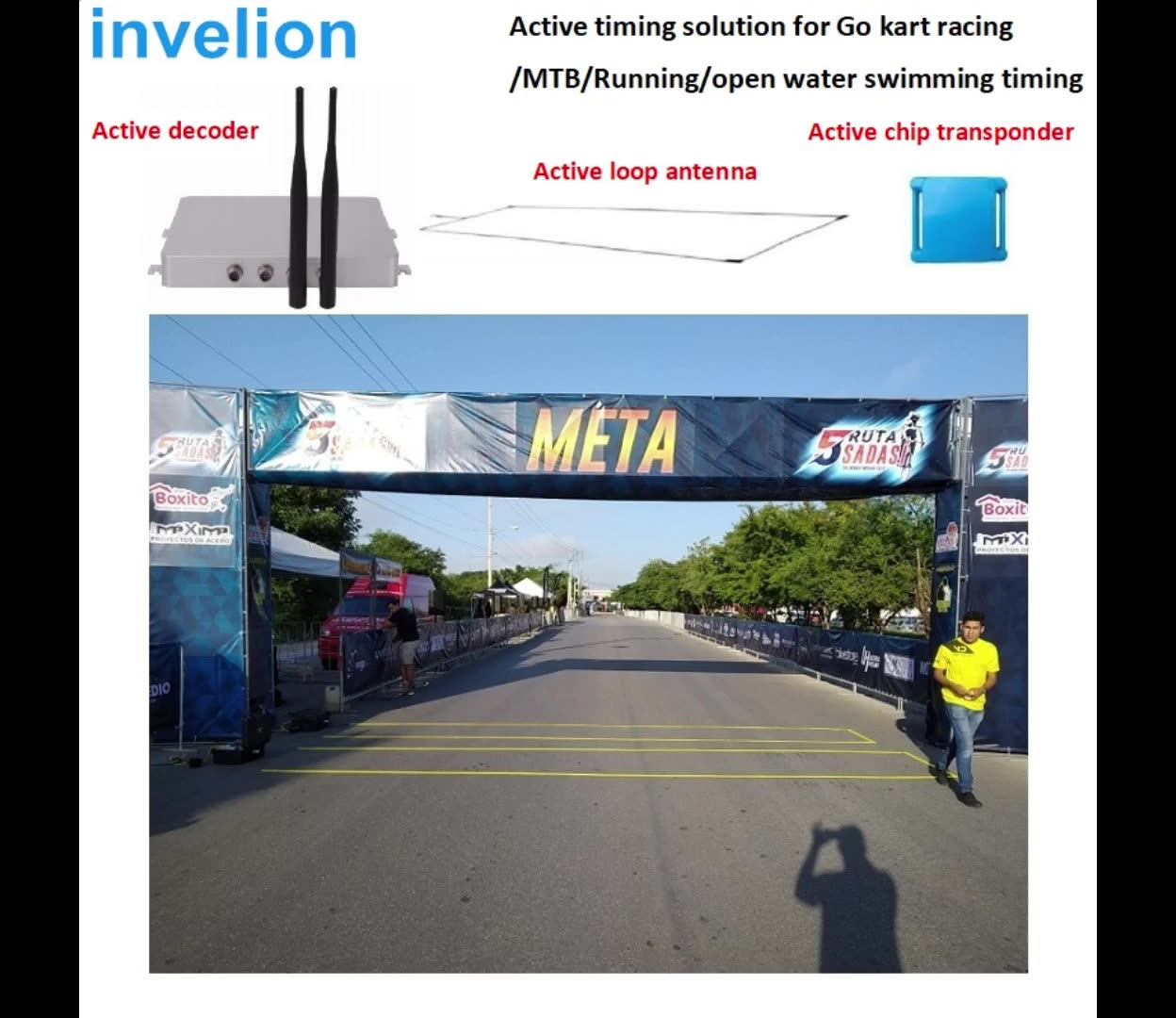 Active Decoder Transponder Loop Antenna Rechargeable Battery Sport ...