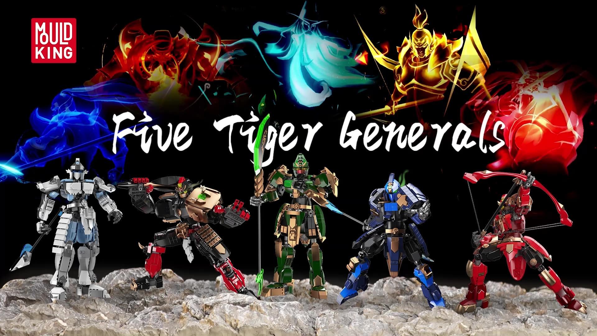 Mould King 93005 Five Tiger Generals Abhorrence Of Evil Moc ...