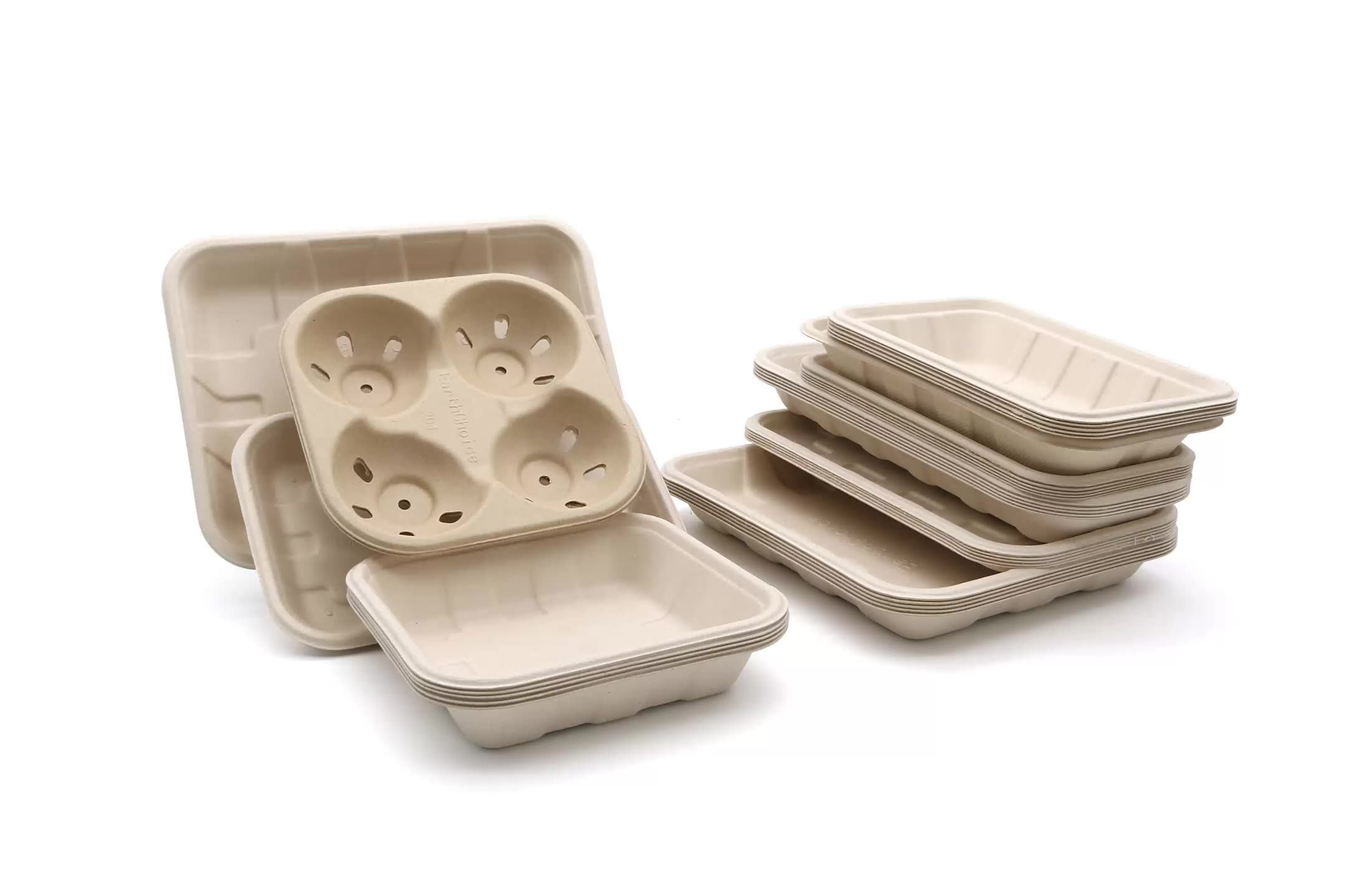 Luzhoupack Disposable Packaging Biodegradable Sugarcane Bagasse ...