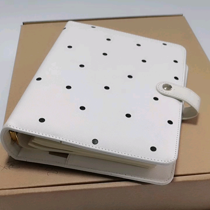 Custom Black Pocket Organizer A5 6 Ring Binder Leather Cover Diary ...