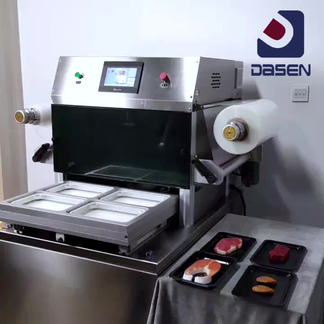 Dq440vsl Vertical Automatic Skin Vacuum Tray Packing Machines For Raw ...
