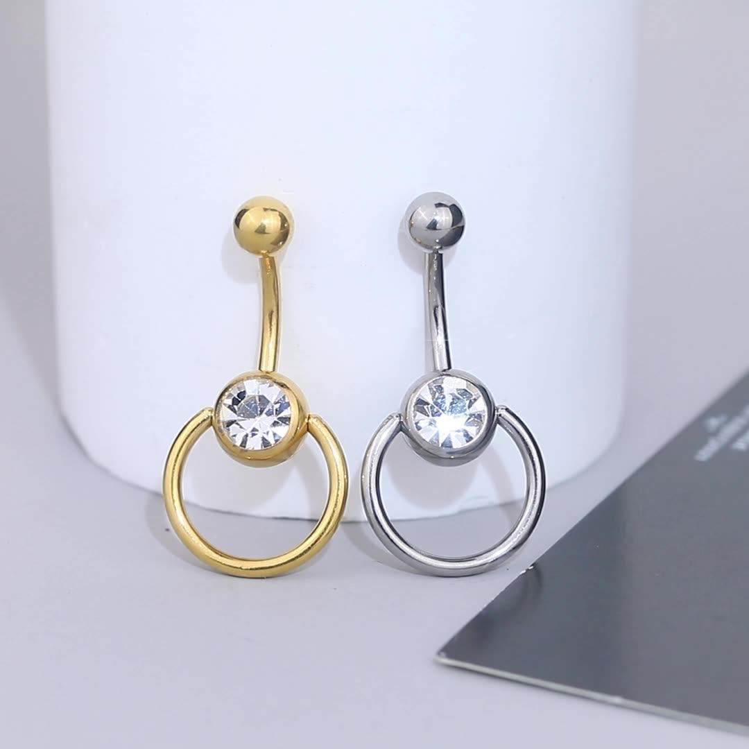 Titanium Sexy Navel Piercing Ombligo Belly Button Ring Dangle Earring ...