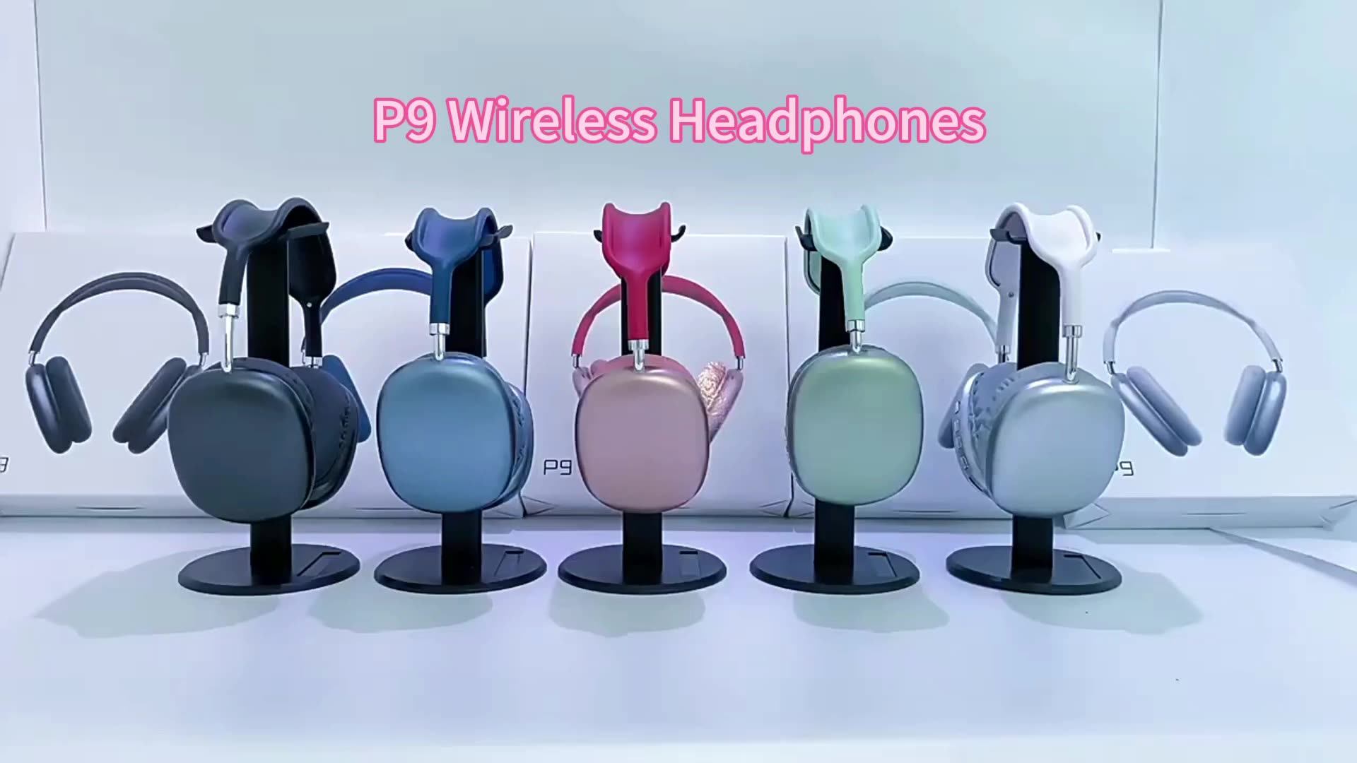 P9 P9 Pro Max Wireless Blue Tooth Headphones With Microphone Fone De ...