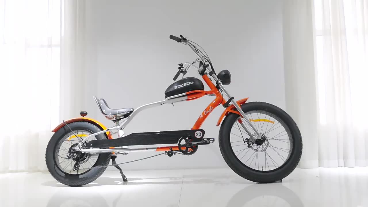 Txed Chopper Adult E Bicycle Ebike 26 Inch Retro 48v Electric Fat Tire ...