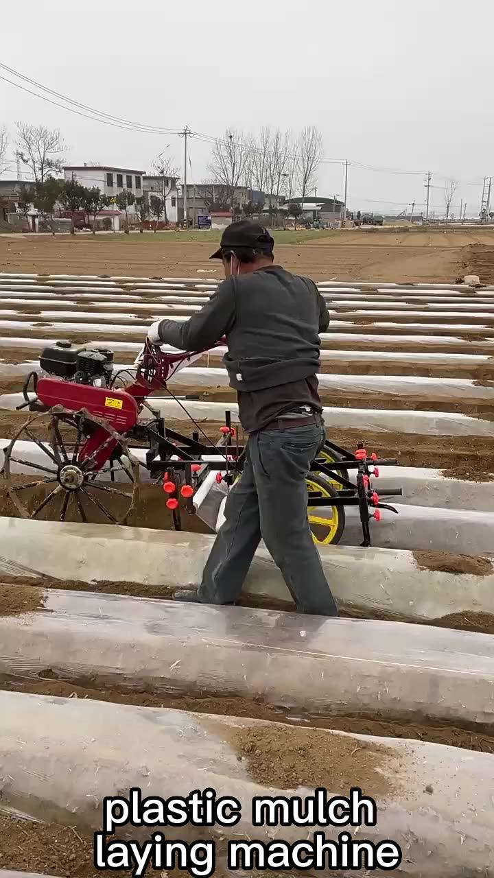Plastic Mulch Laying Layer Machine Garlic Agriculture Plastic ...